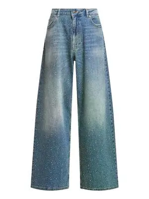 Essentiel Antwerp Rhinestone-embellished Wide-leg Jeans - Blue