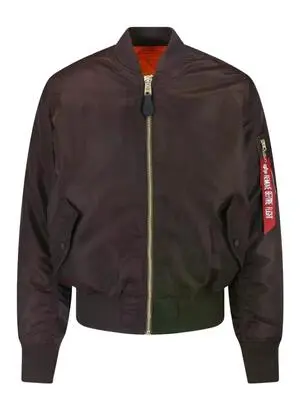 Alpha Industries Zip-up Bomber Jacket - Brown