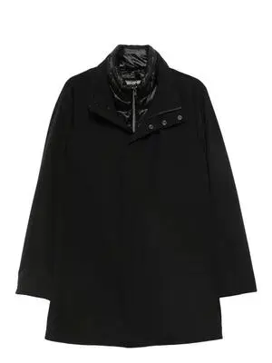 MONTECORE High-neck Zip-up Coat - Black