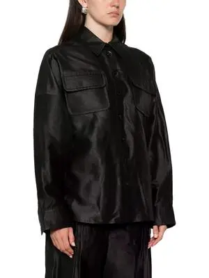 Soh Flap-pocket Buttoned Shirt - Black