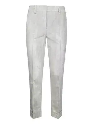 Incotex Corduroy Turn-up Trousers - Neutrals