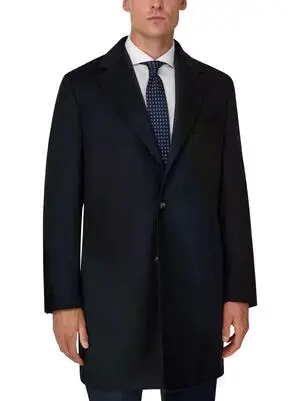 Boggi Milano Coat In Pure Cashmere Single-breasted - Blue