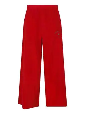 MAISON MARGIELA Brushed Fleece Cotton Sweatpants - Red
