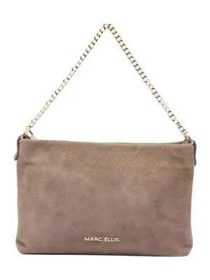 MARC ELLIS Ester Logo-plaque Chain-link Shoulder Bag Neutrals