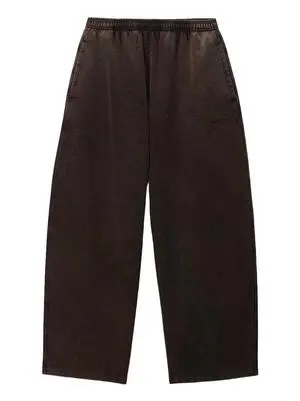 Alexander Wang Mid-rise Oversized Sweatpants W/ All-over Hotfix Brown