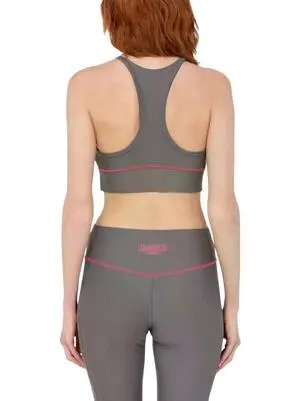 Moschino Logo-print Bra - Grey