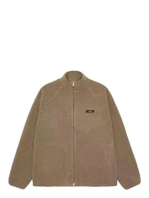 LES DEUX Fleece Raglan-sleeve Jacket Brown