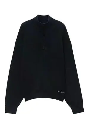 Alexander Wang Logo-embroidered Sweatshirt Black