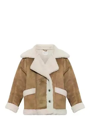 Munthe Valter Teddy-trim Coat Brown
