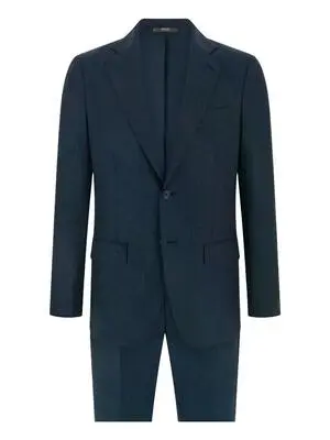 Boggi Milano Suit In Super 130 Wool Pinstripe - Blue