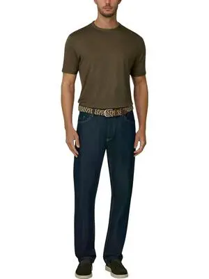 Boggi Milano T-shirt In Wool-jersey Wooltech Brown