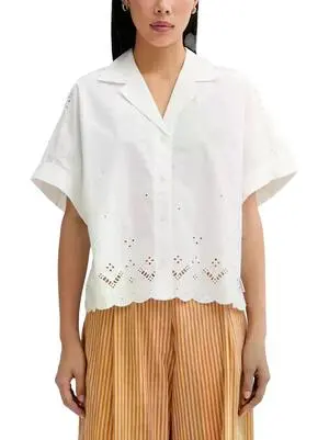 Marc O'polo Broderie-anglaise Cotton Shirt - White