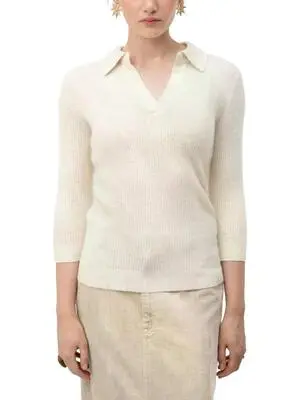 MARANT ETOILE Waffle-knit Polo-collar Sweater