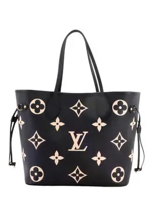 LOUIS VUITTON Neverfull Nm Bicolor Monogram Empreinte Giant Mm Tote Bag - Black