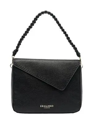 ERMANNO FIRENZE Grained-leather Shoulder Bag - Black