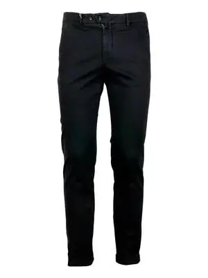 B SETTECENTO Textured-finish Tailored Trousers - Blue