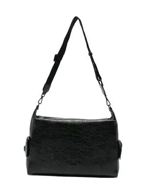 ERMANNO FIRENZE Crinkled-leather Crossbody Bag - Black