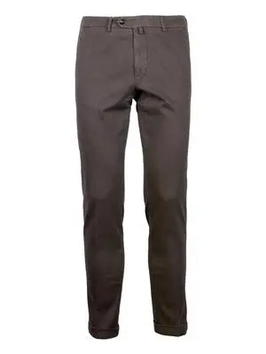 B SETTECENTO Micro-patterned Tailored Trousers - Grey