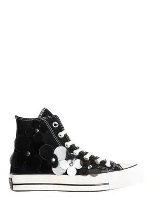 CONVERSE Chuck 70 3-d Flourish Flower-appliqué Sneakers - Black