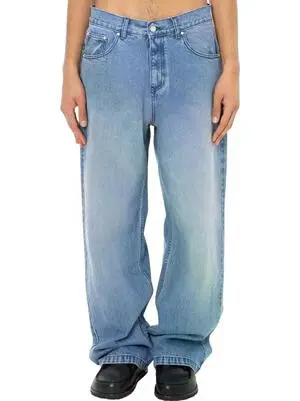 ARTE ANTWERP Logo-embroidered Straight-leg Jeans - Blue