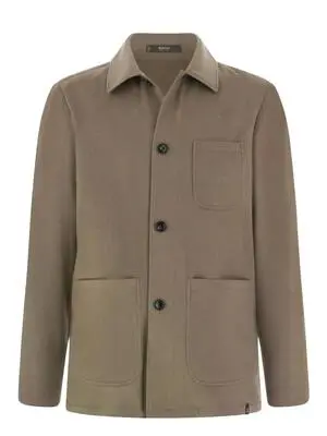 Boggi Milano Trade Shacket In Cashmere - Neutrals