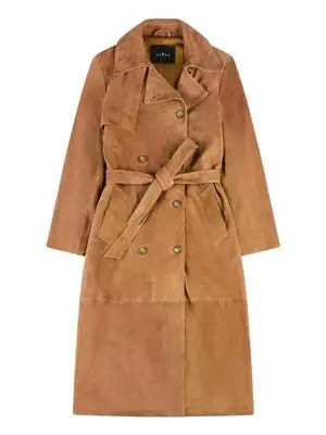 HOGAN Trench Coat In Suede
