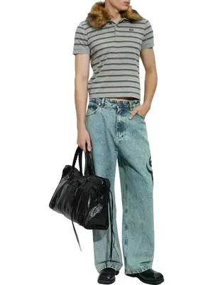 Vetements Graphic-print Jeans - Blue