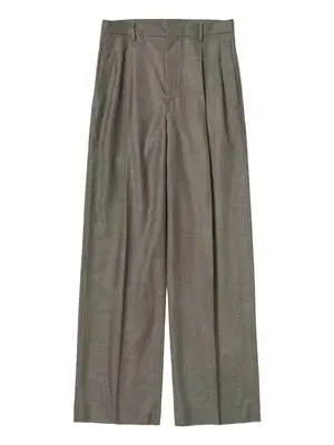 Auralee Pleated Wool Trousers - Grey