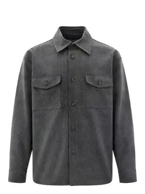 PAOLO PECORA Button-up Chest-pocket Shirt - Grey