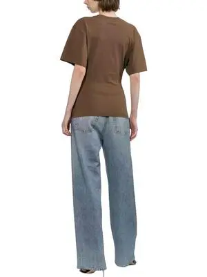 COURREGES Logo-embroidered T-shirt