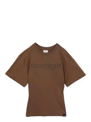 COURREGES Logo-embroidered T-shirt