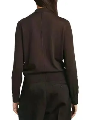 SOEUR Hailey Button-up Polo-collar Cardigan