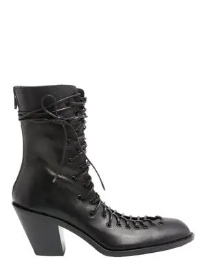 ANN DEMEULEMEESTER Noelia Lace-up Ankle Boots - Black