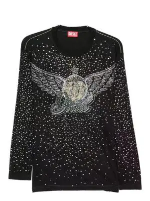 DIESEL® Rhinestone-embellished Long-sleeve T-shirt
