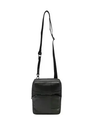PIQUADRO Logo-plaque Messenger Bag - Black