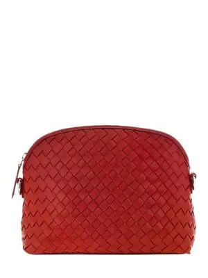Dragon Diffusion Fellini Chunky Woven Leather Clutch Bag - Red