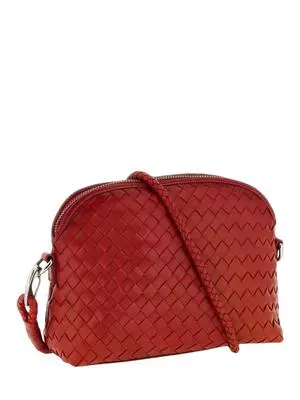 Dragon Diffusion Fellini Chunky Woven Leather Clutch Bag - Red