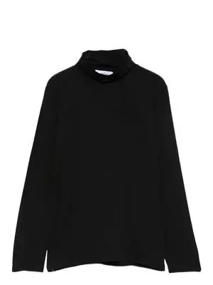 VELA SHOP Roll-neck Long-sleeve Sweater - Black