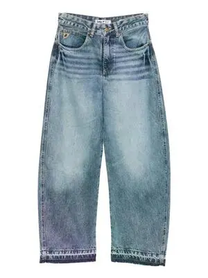 LOIS Faded Raw-cut Jeans - Blue