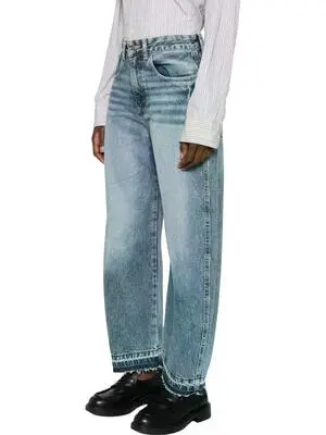 LOIS Faded Raw-cut Jeans - Blue