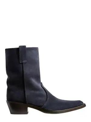 Khaite Clive Ankle Boots Blue