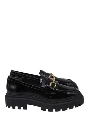 STUART WEITZMAN Owen Buckled Lug Loafers - Black
