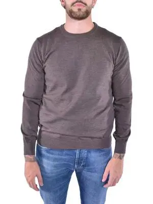 KANGRA Crew-neck Wool Sweater - Brown