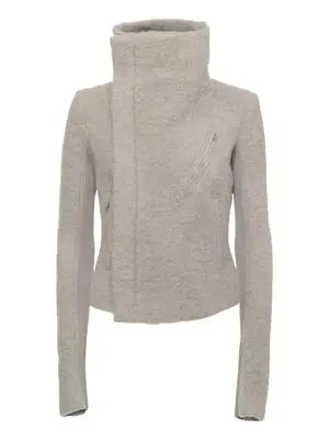 Rick Owens High-neck Biker Jacket - Grey