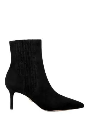 Veronica Beard Lisa Suede Ankle Boots Black