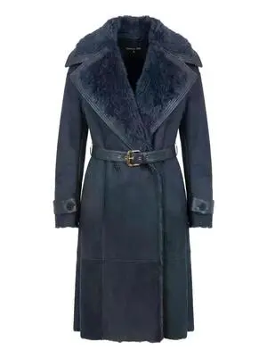 PATRIZIA PEPE Belted Shearling Coat