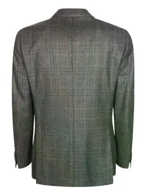 SANTANIELLO Prince Of Wales Check Blazer - Brown
