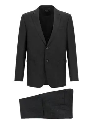 Zegna Single-breasted Wool Suit - Grey