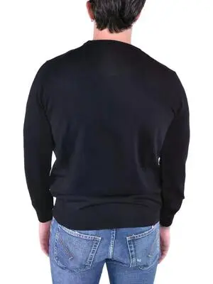 KANGRA Fine-knit Crew-neck Sweater - Black