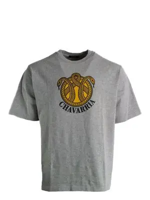 WILLY CHAVARRIA Logo-print Cotton T-shirt - Grey